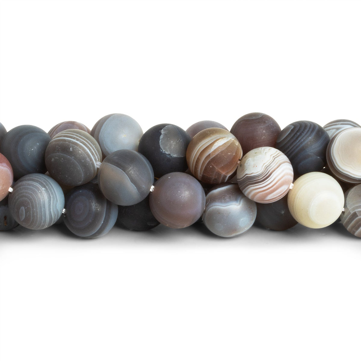 10mm Matte Botswana Agate Plain Rounds 15 inch 34 beads – The Bead Traders