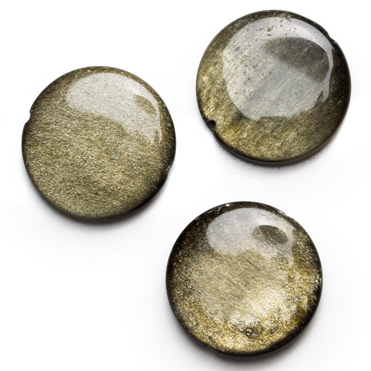 30mm Golden Sheen Obsidian Coin Focal 1 Bead A Grade – The Bead Traders