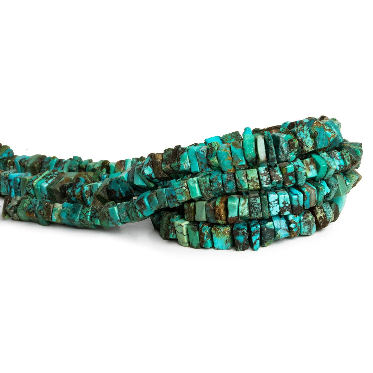 6-7mm Chinese Turquoise Plain Squares 14 inch 95 beads – The Bead Traders