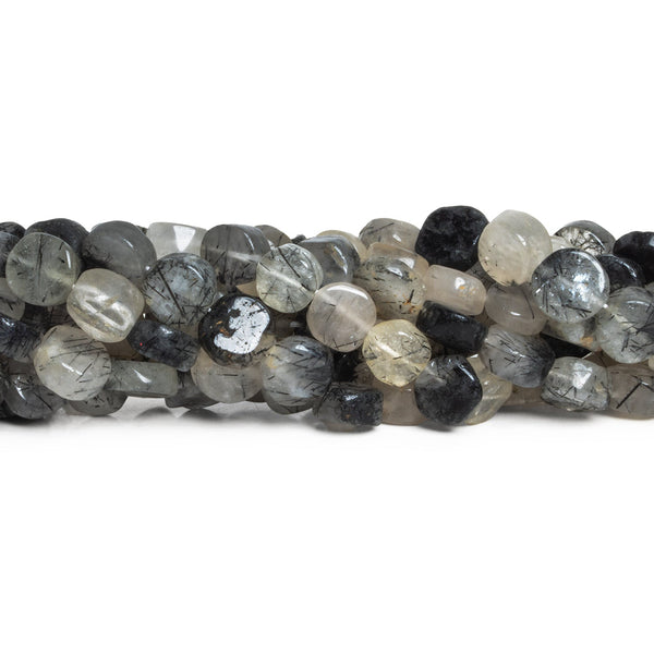 8-10mm Tourmalinated Quartz Plain Coins 12 inch 33 beads – The Bead Traders