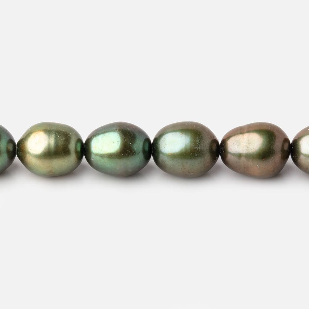 8-9mm Avocado Green Oval Pearls 16 inch 42 pieces – The Bead Traders