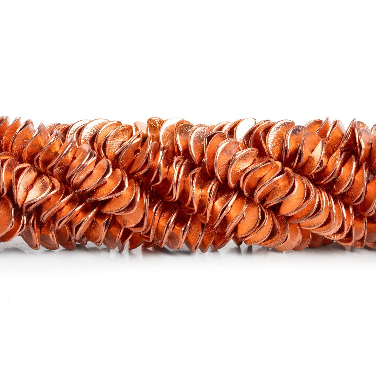 8mm Copper Wavy Discs 8 inch 150 beads – The Bead Traders
