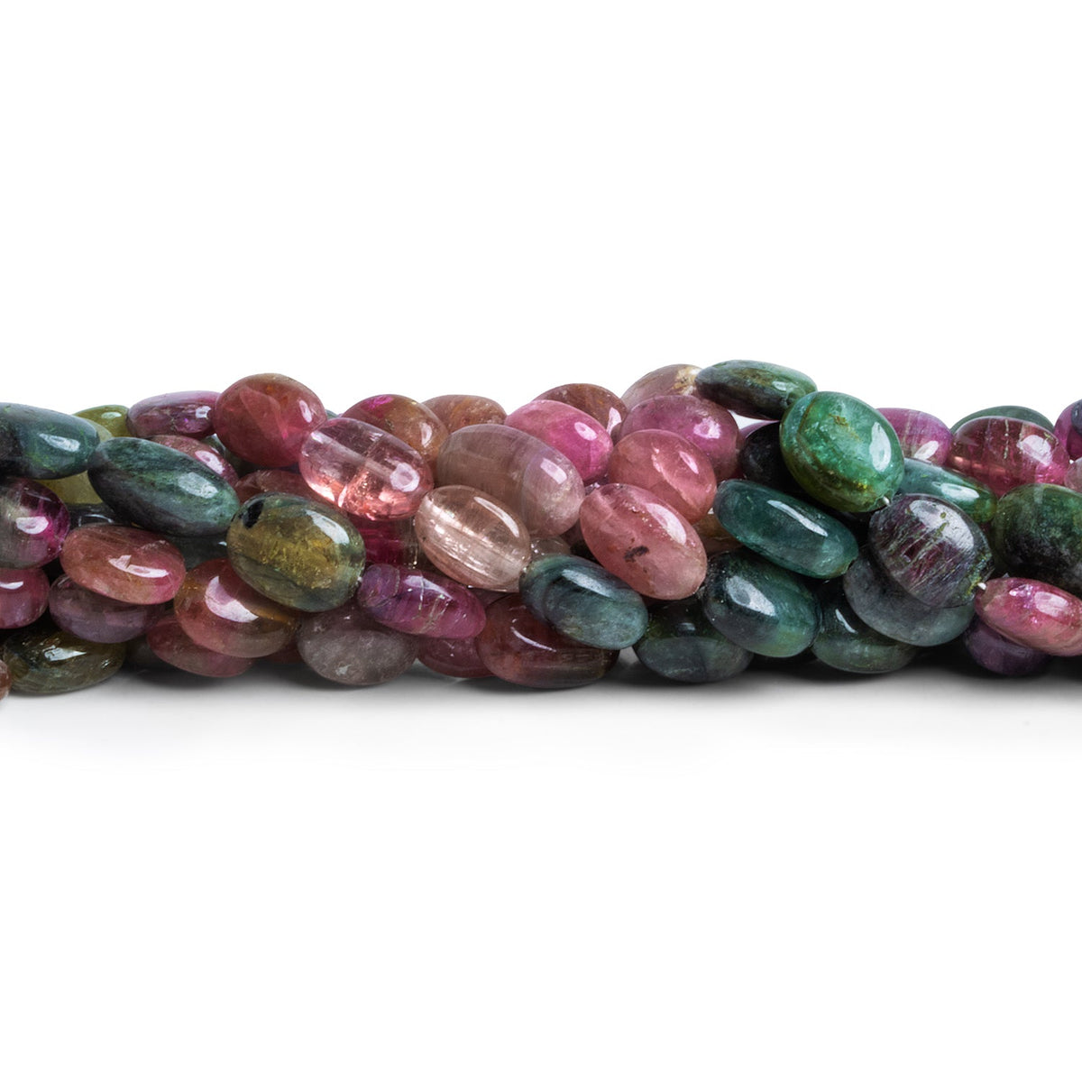 9x6mm Multicolor Tourmaline Plain Ovals 14 inch 45 beads – The Bead Traders