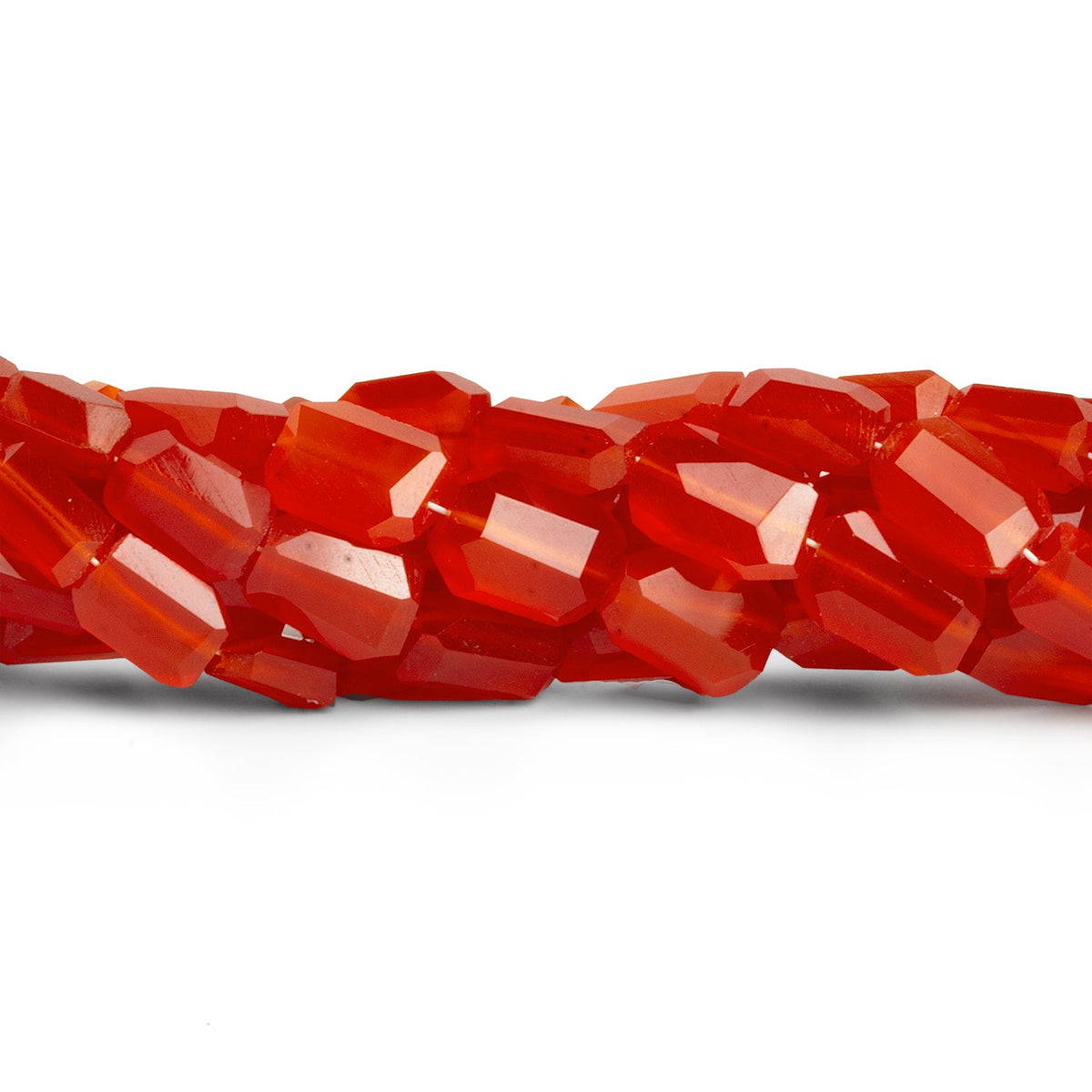 9x7mm Carnelian Faceted Nuggets 14 inch 36 beads – The Bead Traders
