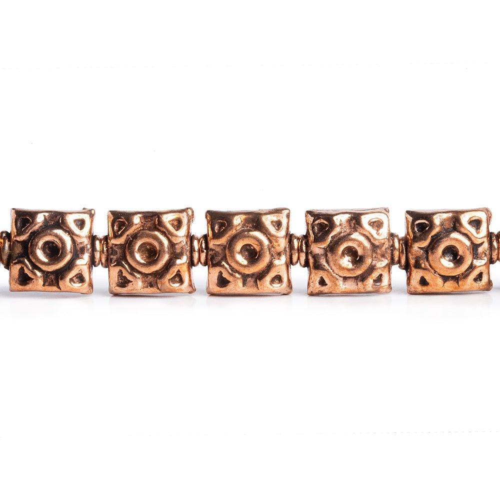 10mm Copper Rectangle with Circular Design – The Bead Traders