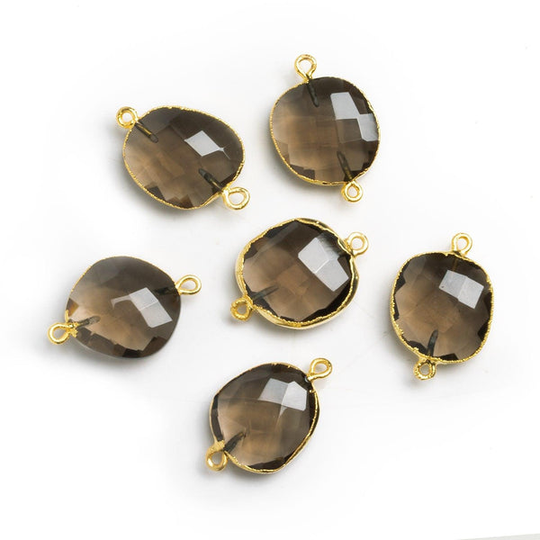 20x15mm Gold Leafed Smoky Quartz Connector 1 piece – The Bead Traders