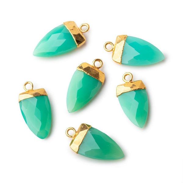 21x10mm Gold Leafed Green Onyx Point Pendant 1 piece – The Bead Traders