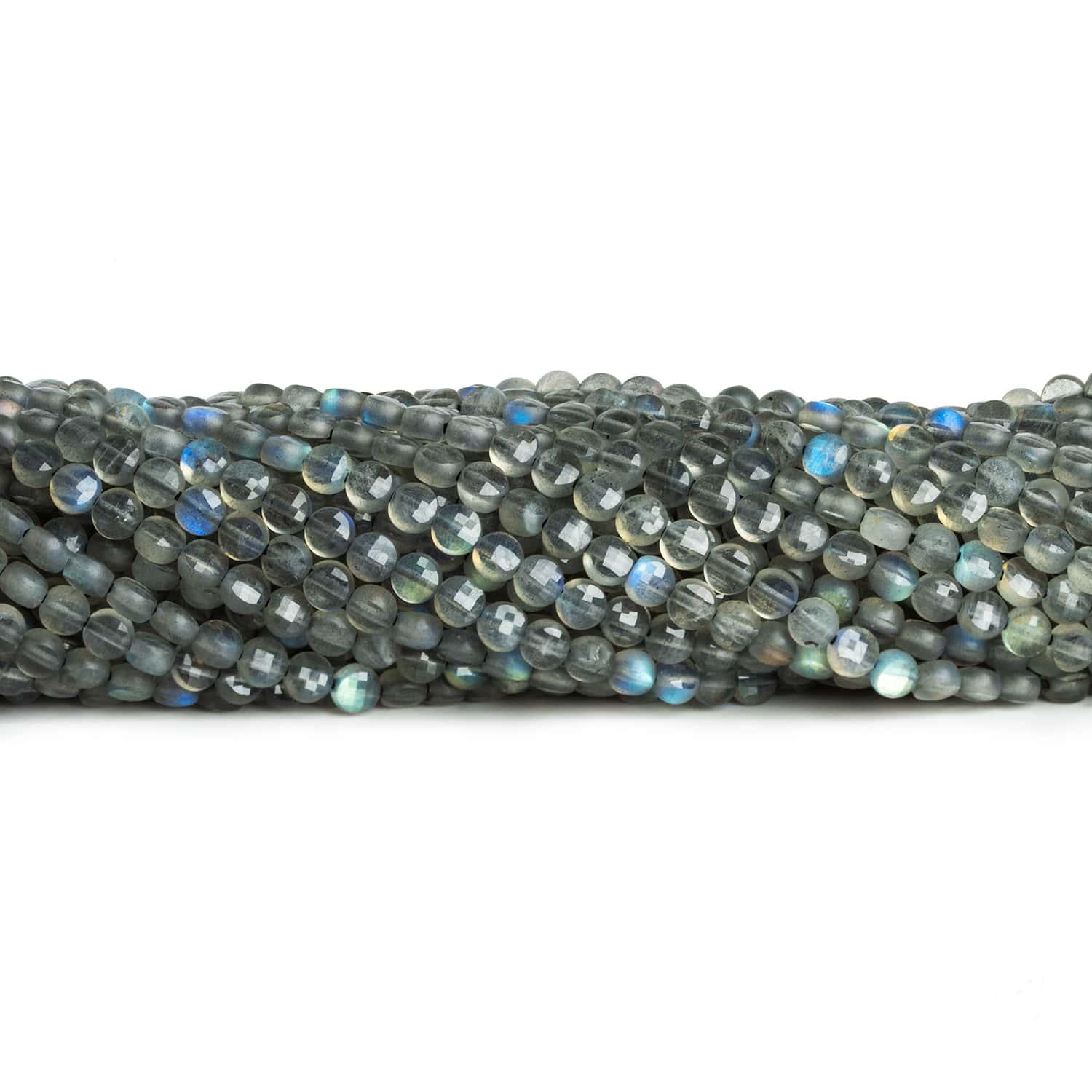 4mm Labradorite Checkerboard Microfaceted Coins 12 inch 80 pieces – The ...