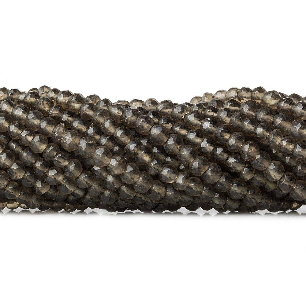 Buy 4mm Smoky Quartz native faceted rondelles 13 inch 110 beads Online ...