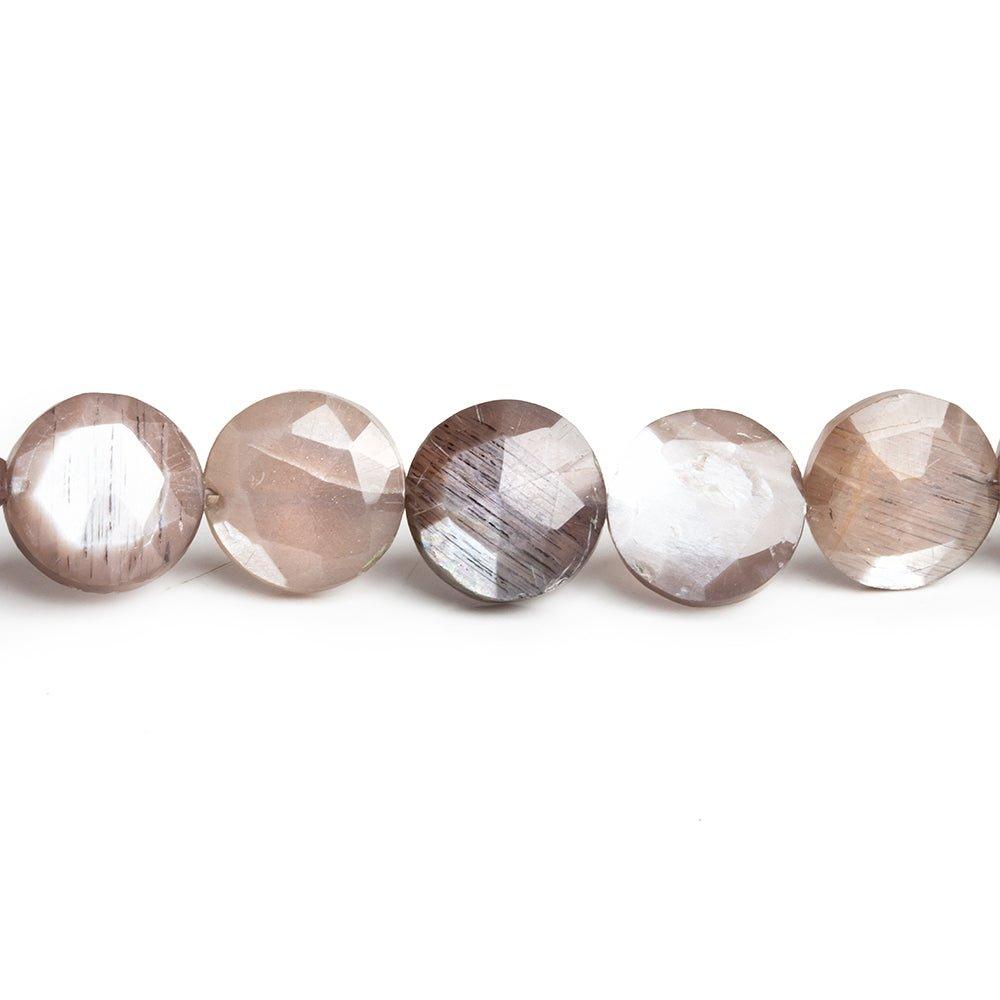 10mm Chocolate Moonstone Faceted Coin Beads 8 inch 20 pieces – The Bead ...